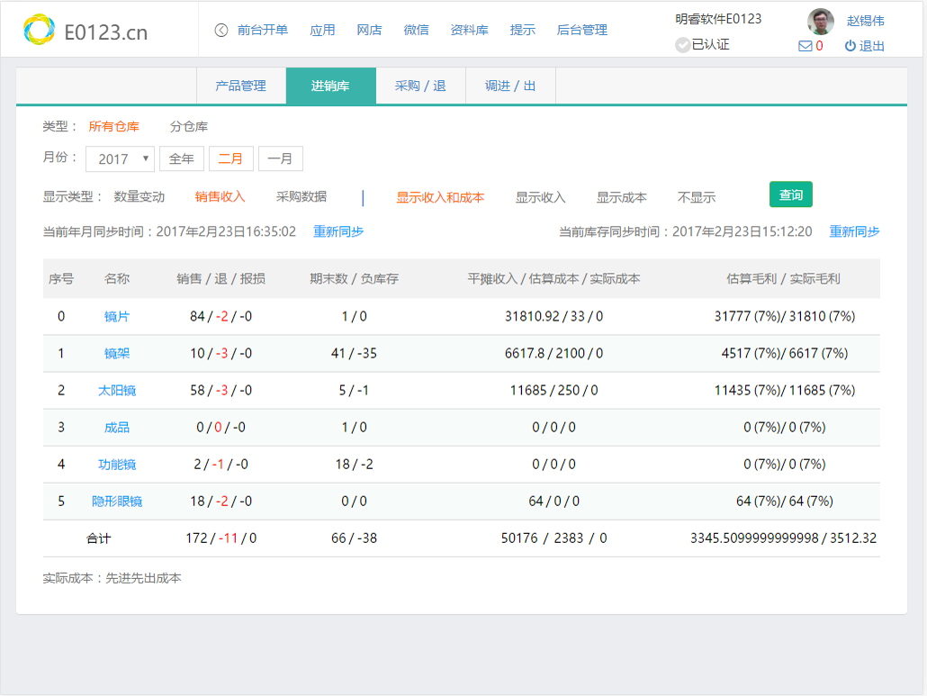明睿软件_E0123,管理软件，基于微信开发的眼镜软件